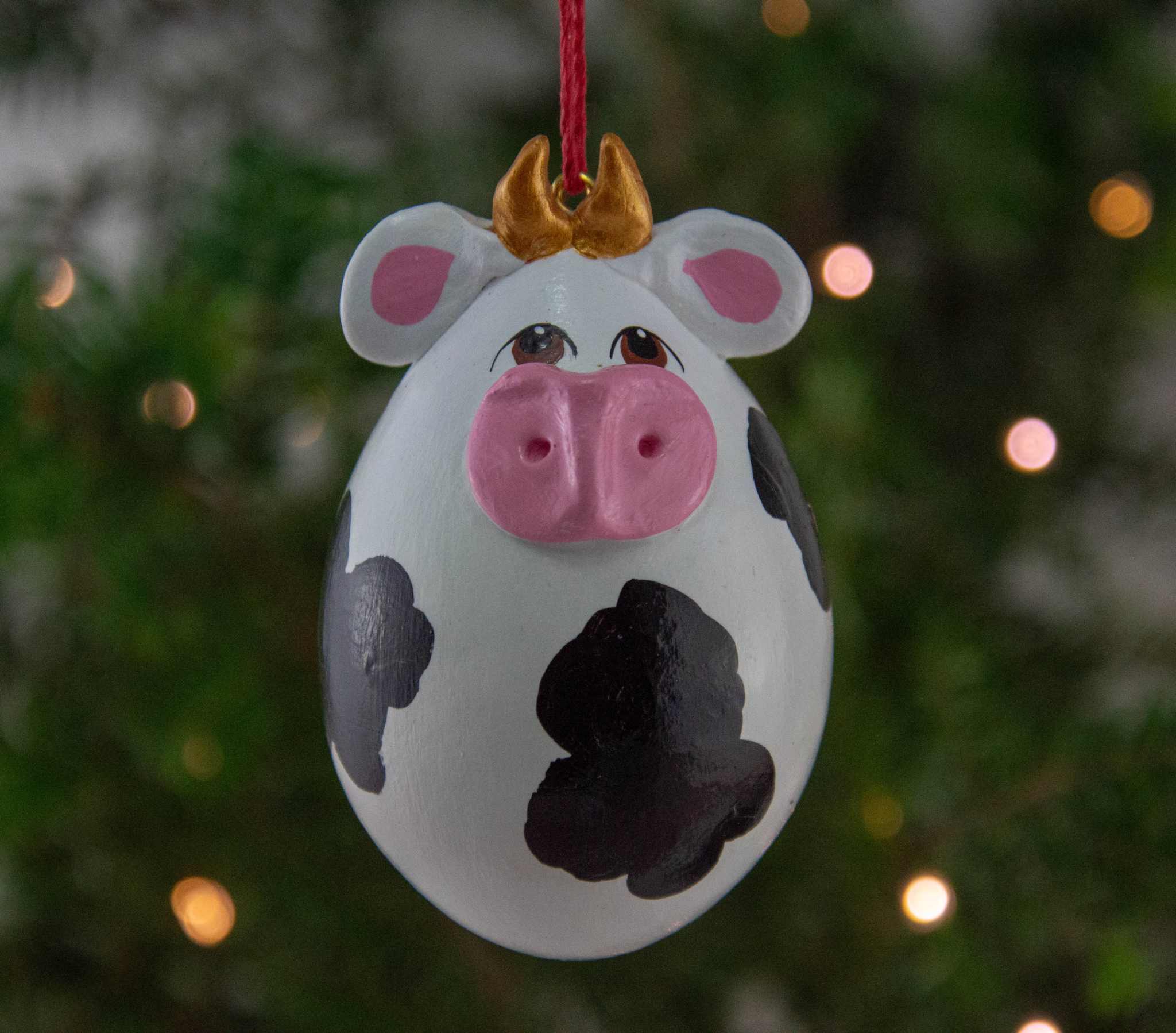 Cow Lover Gourd Ornament Handmade Mothers Day Gift – Gourdaments