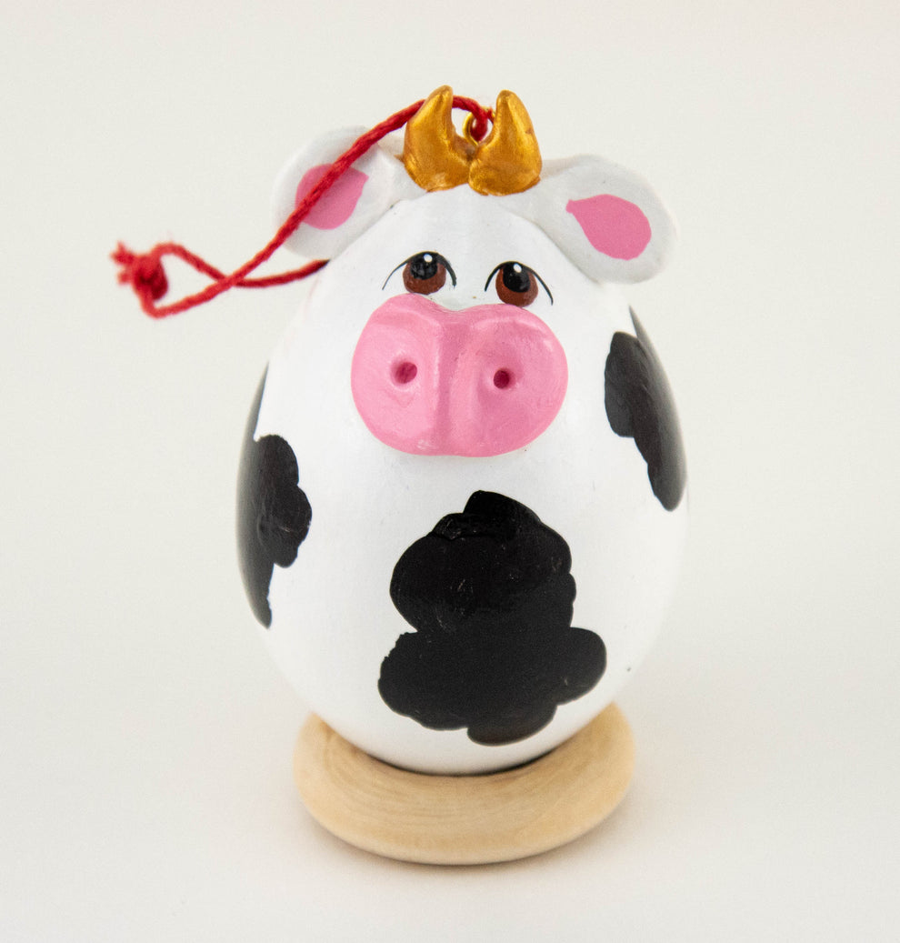 Handmade Cow Gourd Ornament | Rustic Farm Decor | Unique Gift – Gourdaments