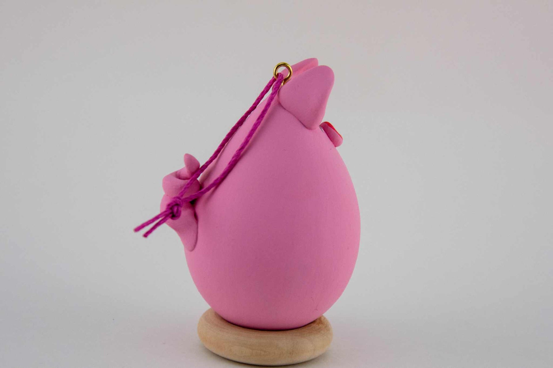 Pig Ornament - Pink Pig - Gourd Art - Handmade - Gourdament – Gourdaments