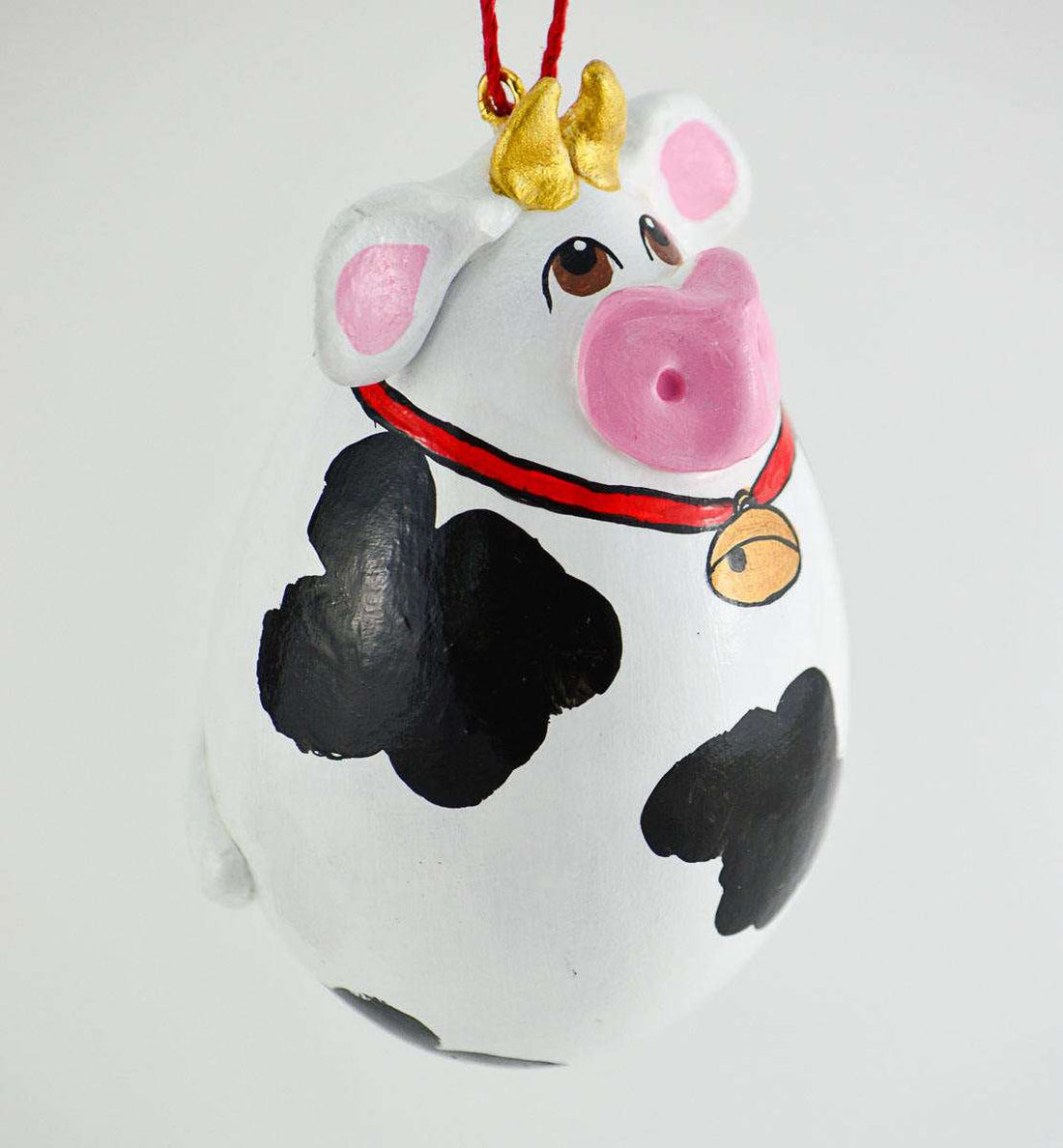 Cow Ornament, Gourd Art, Cow Decor, Holstein Cow, Novelty gift item, C ...